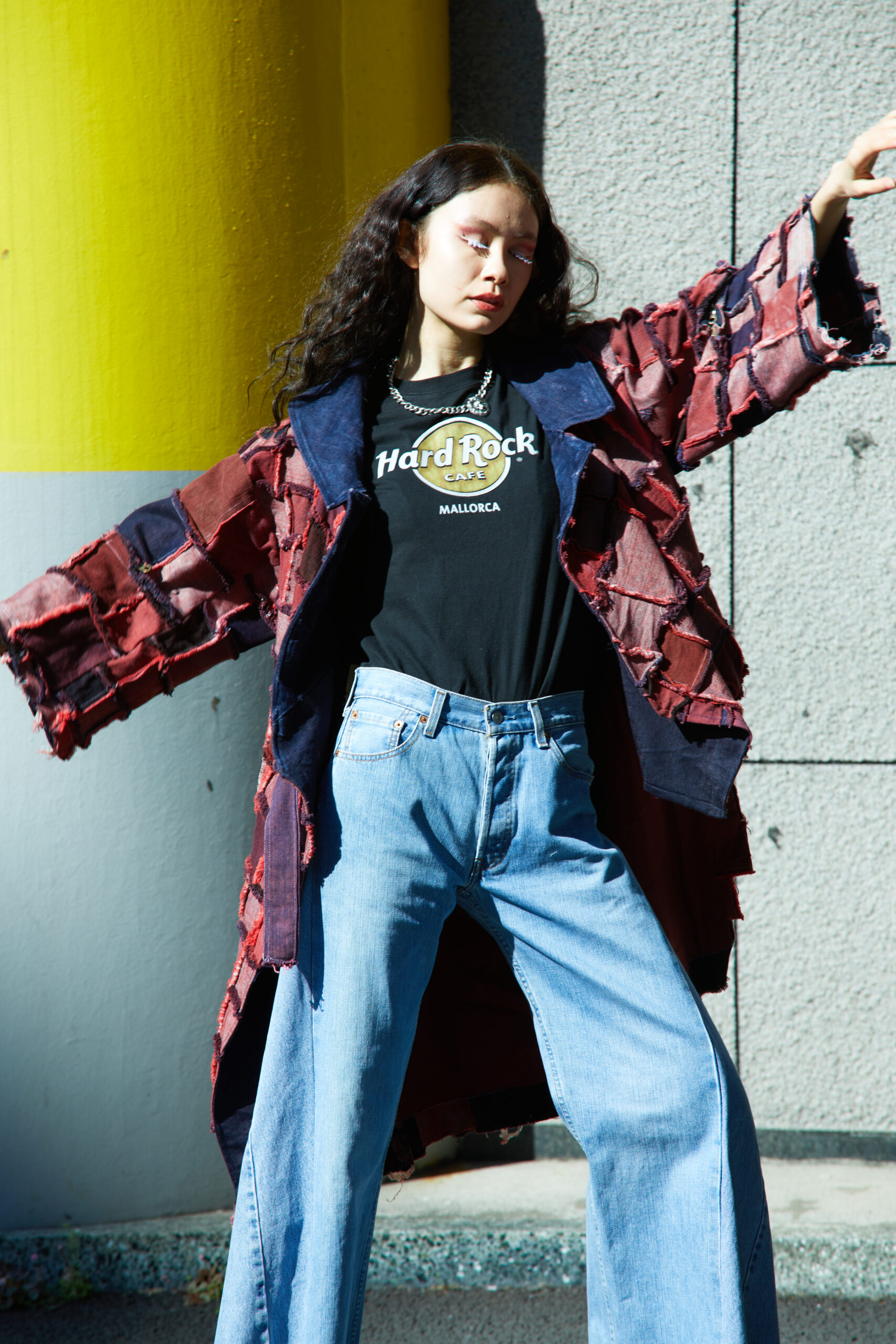 zero waste denim patchwork jacket – nozomiyamanami