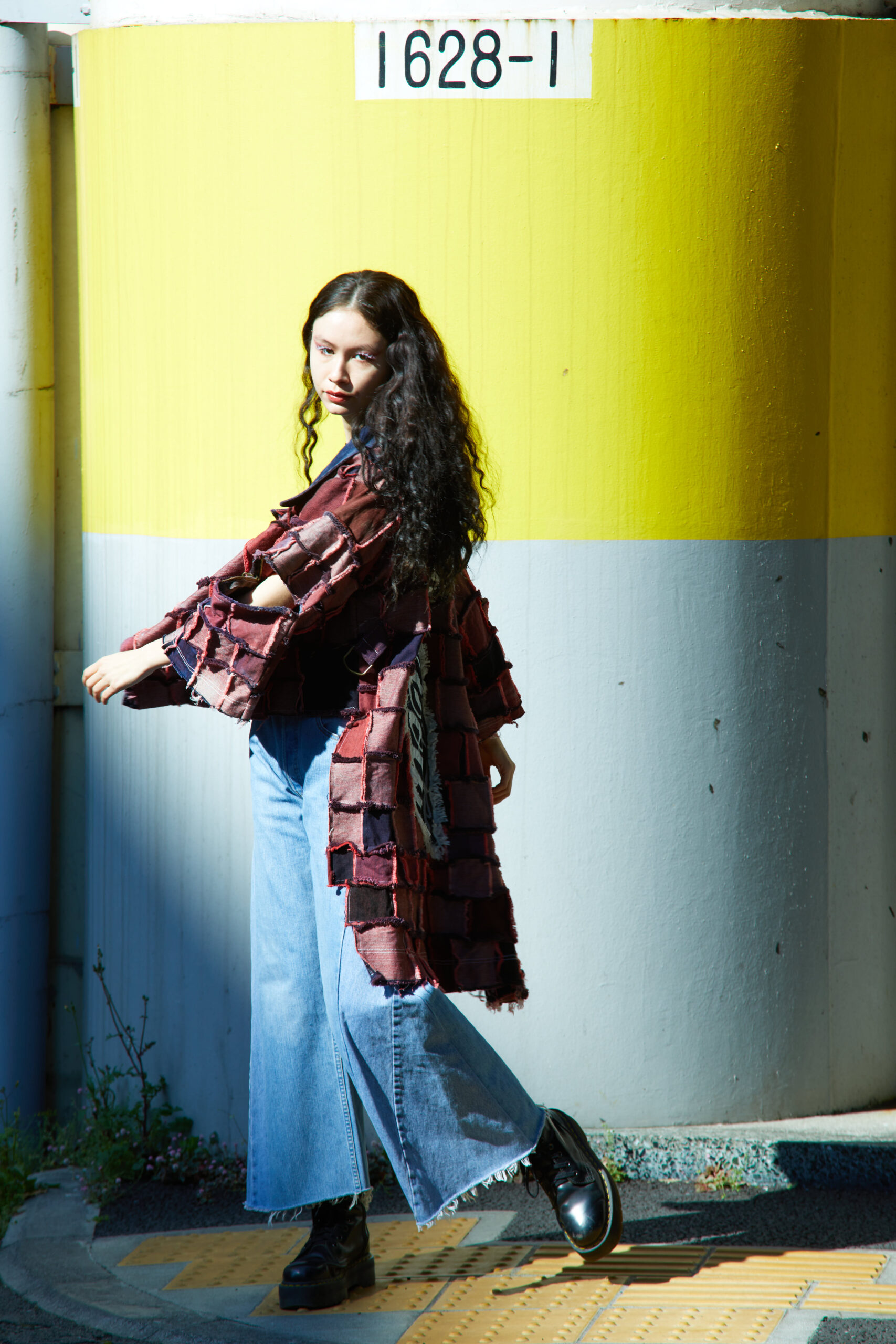 zero waste denim patchwork jacket – nozomiyamanami