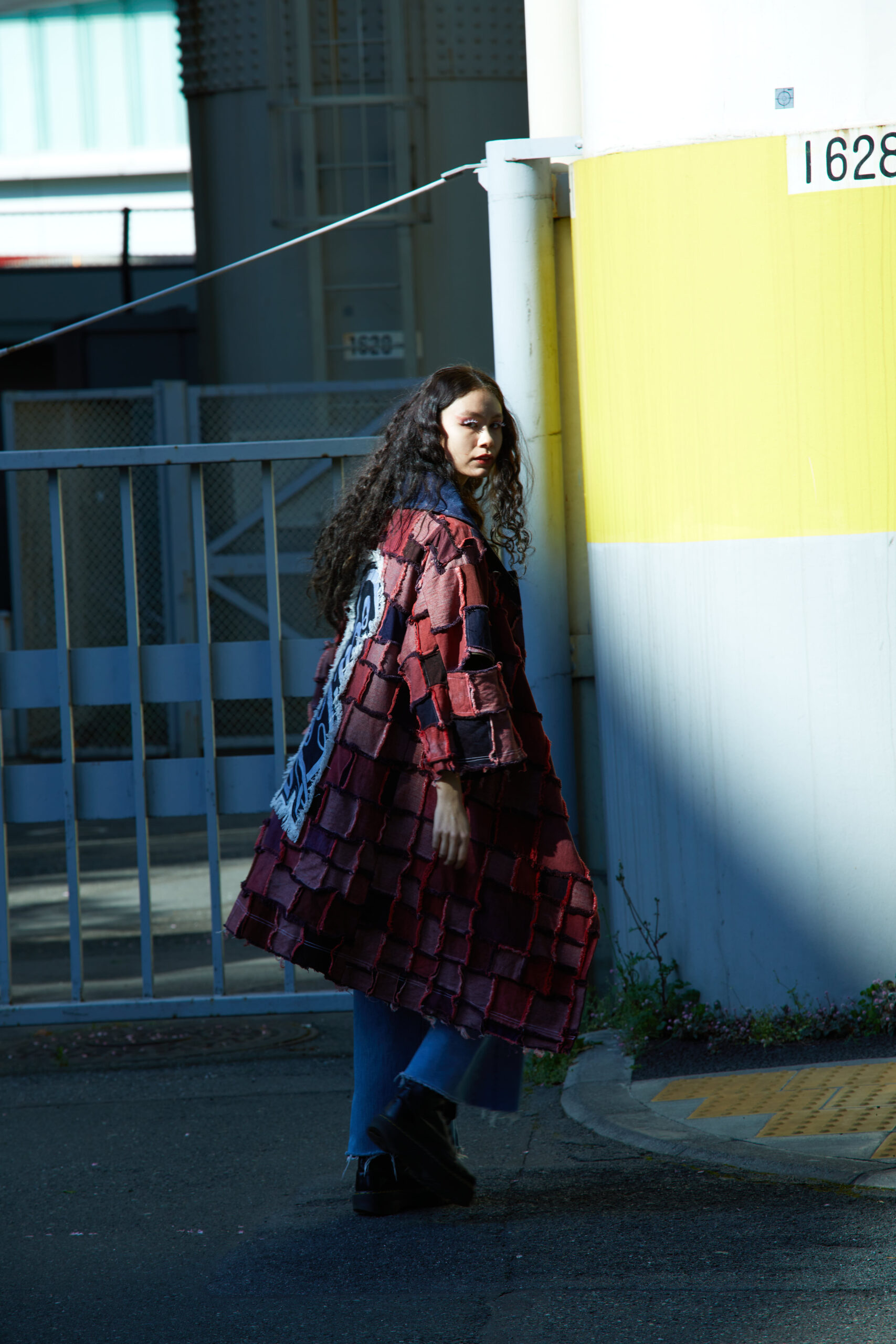 zero waste denim patchwork jacket – nozomiyamanami